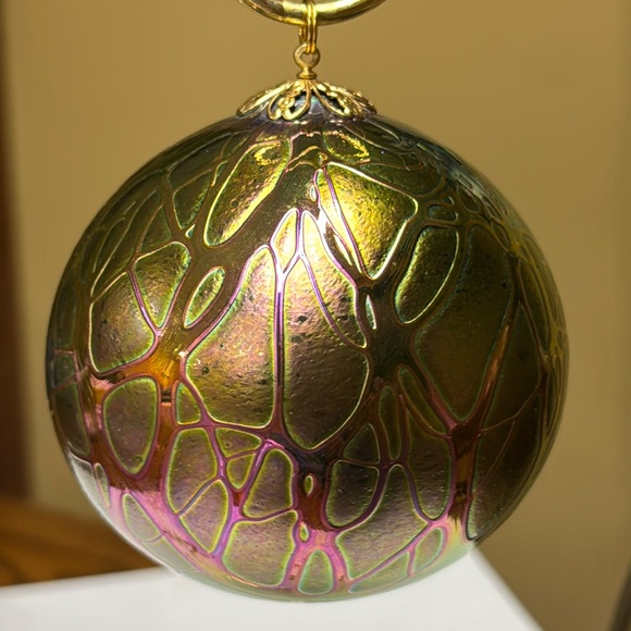 abelman glass | Art | Stuart Abelman Gold Iridescent Art Glass Ornament ...